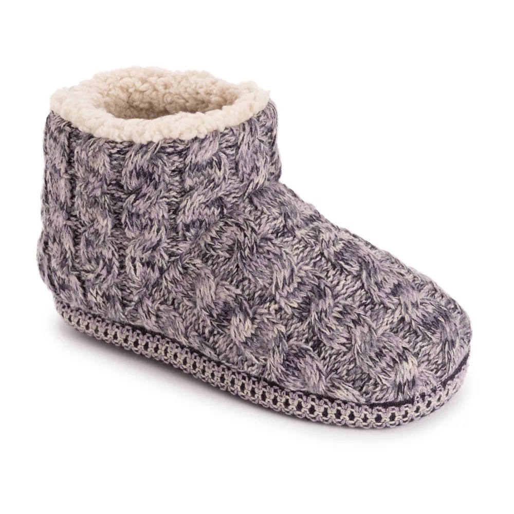 Muk Luks Womens Bootie Slippers, Large, Purple Best Deals and Price ...