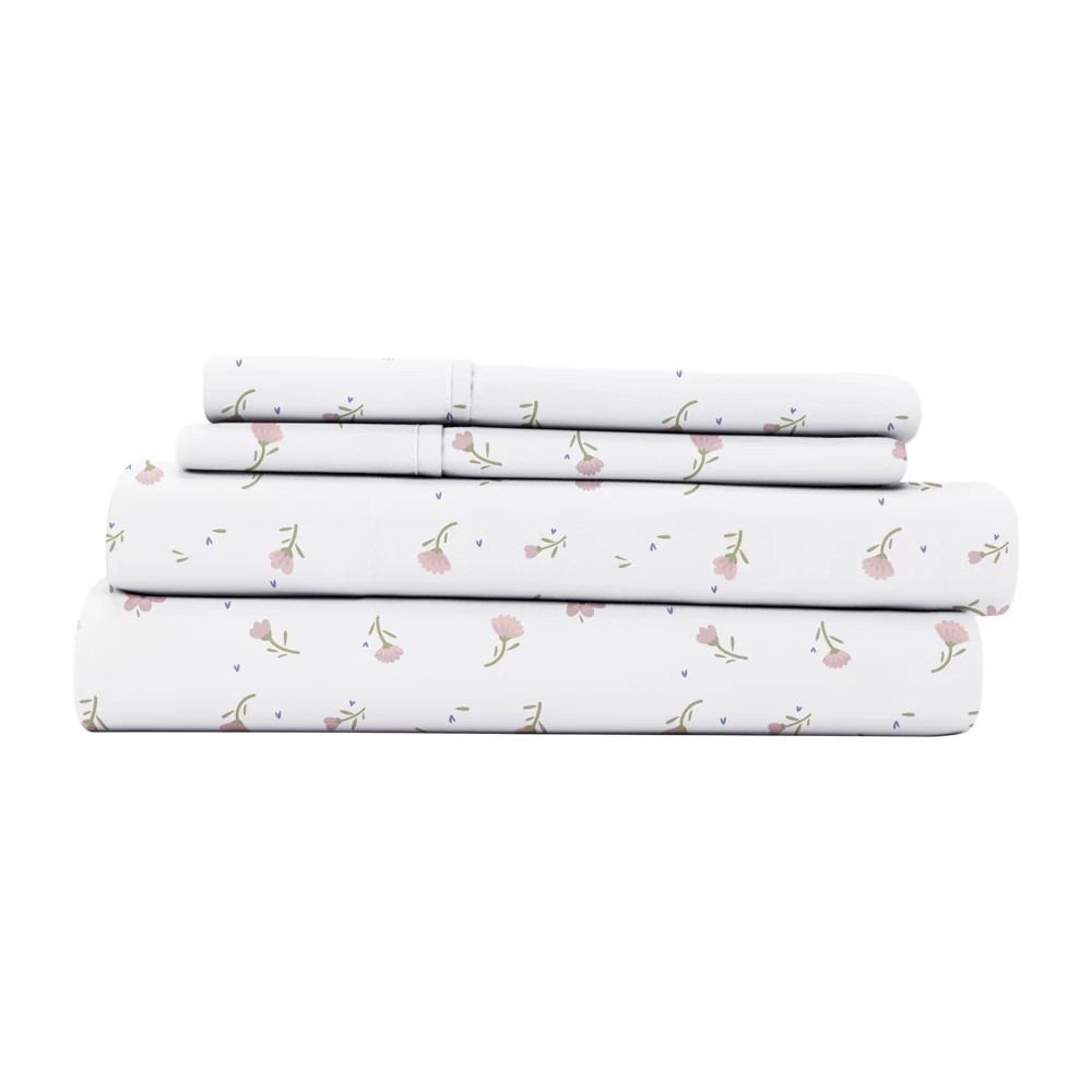 Casual Comfort Premium Ultra Soft Floral Pattern Sheet Set, One Size ...