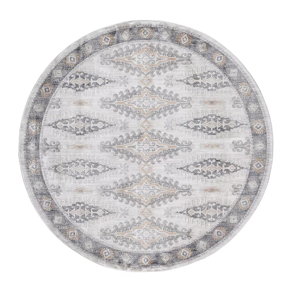 Weave And Wander Dunlap Geometric Machine Made Indoor Round Area Rug ...
