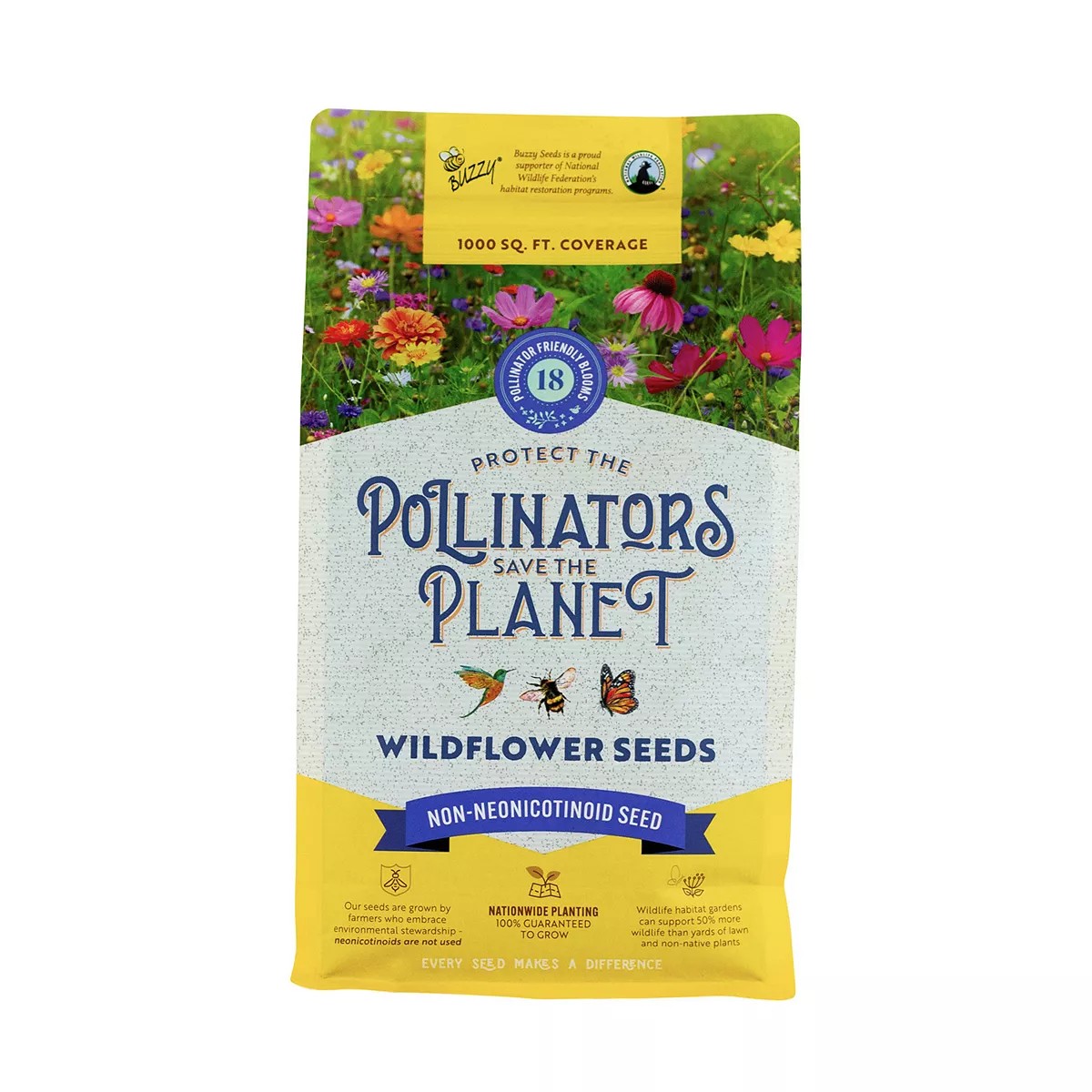 Buzzy Seeds Pollinator Wildflower Bag- Pollinator Seed Mix Deals and ...
