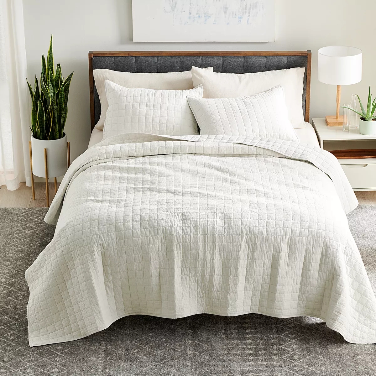 Sonoma Goods For Life Cotton Linen Quilt or Sham, White, Std Sham Die ...