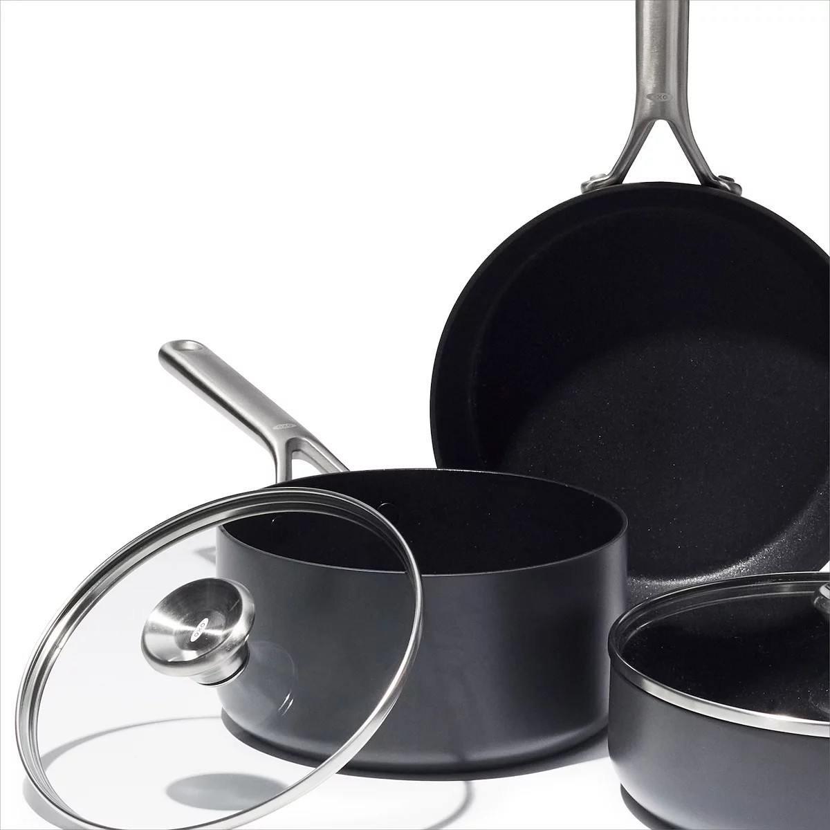 OXO Professional Ceramic Non-Stick 5 pc. Cookware Set, Black Best Deals ...