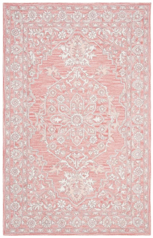Safavieh Micro-Loop Talis 5 x 8 (ft) Tufted Wool Pink/Ivory Rectangular ...