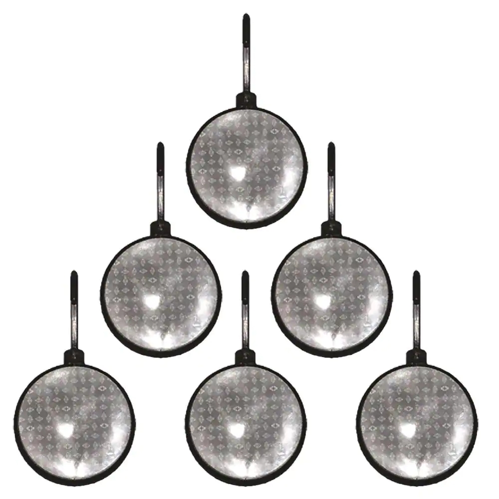 Mr. Chain Snap Reflector (6-Pack) - White/Silver Plastic Reflectors - 2 ...