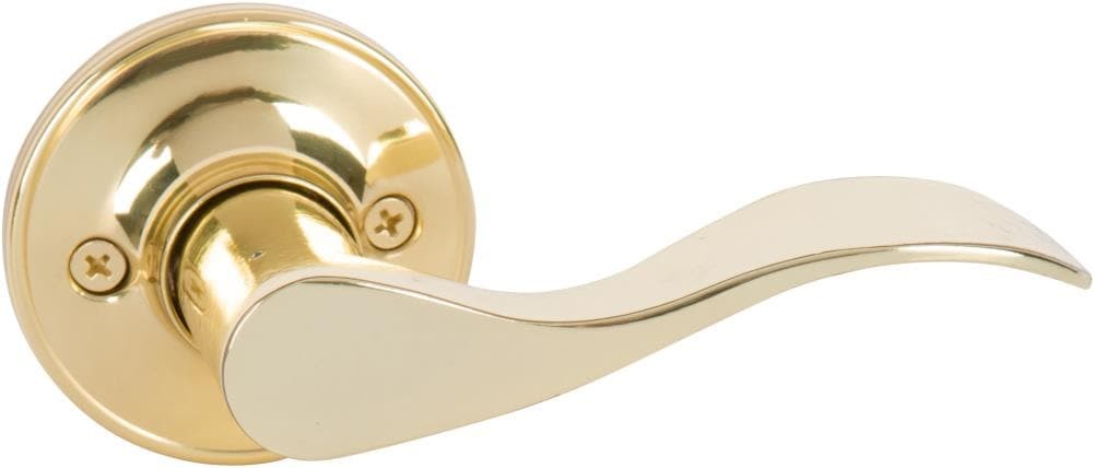 Delaney Hardware Bennett Brass Interior/Exterior Dummy Door Handle in ...
