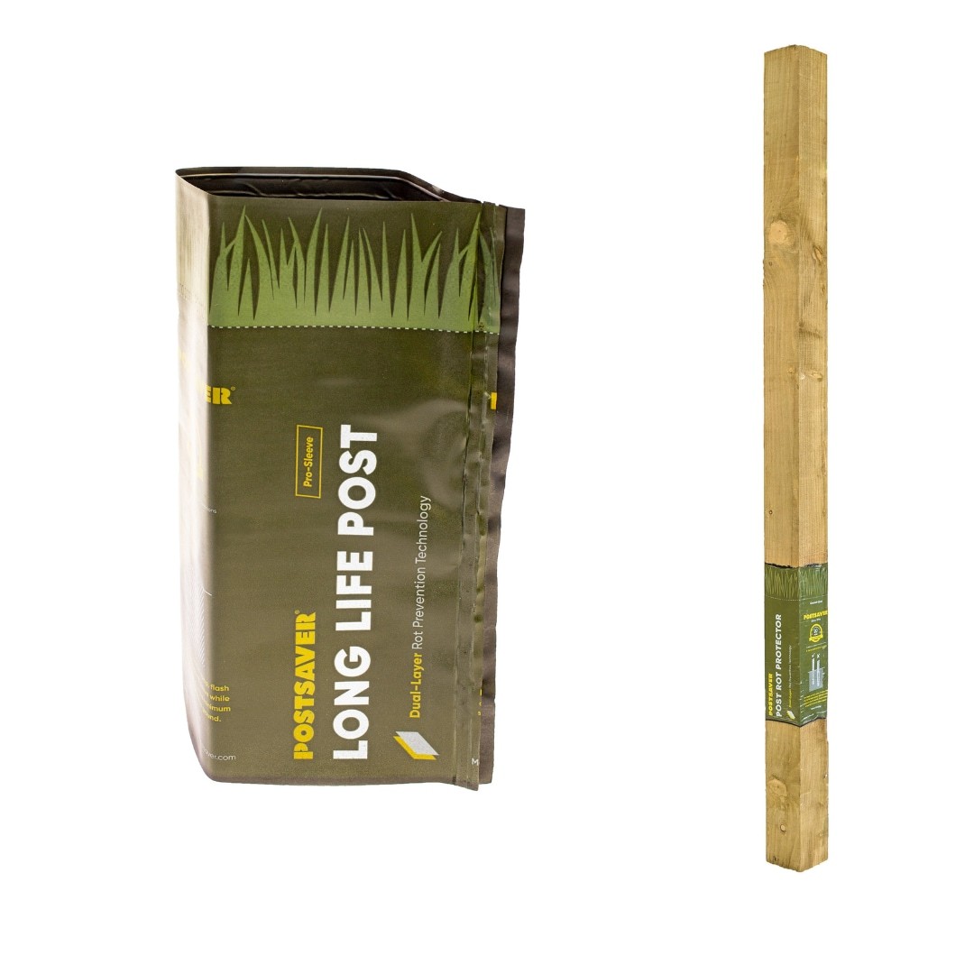 Postsaver Rot Protection Post Sleeve 3.5-in Black/Green Composite Post ...