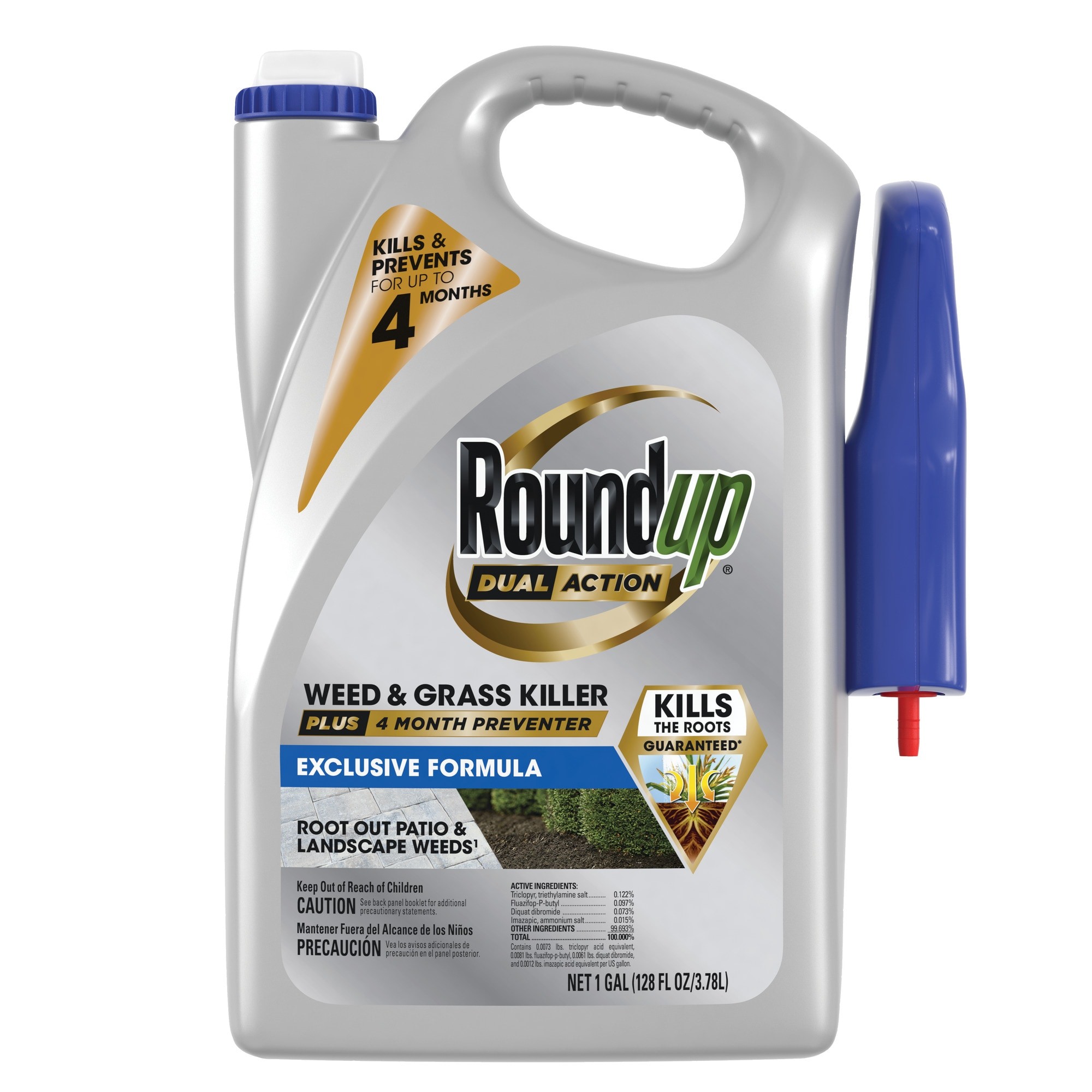 Roundup Dual Action Plus 4 Month Preventer 1 -Gallon Trigger spray Weed ...