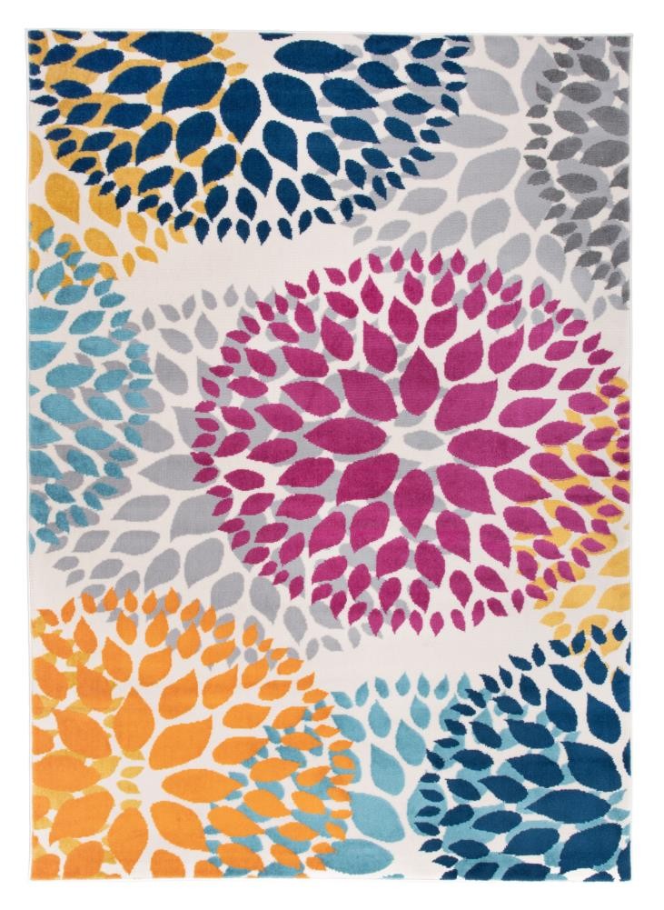 World Rug Gallery Hudson 9 X 12 (ft) Indoor Floral/Botanical Mid ...