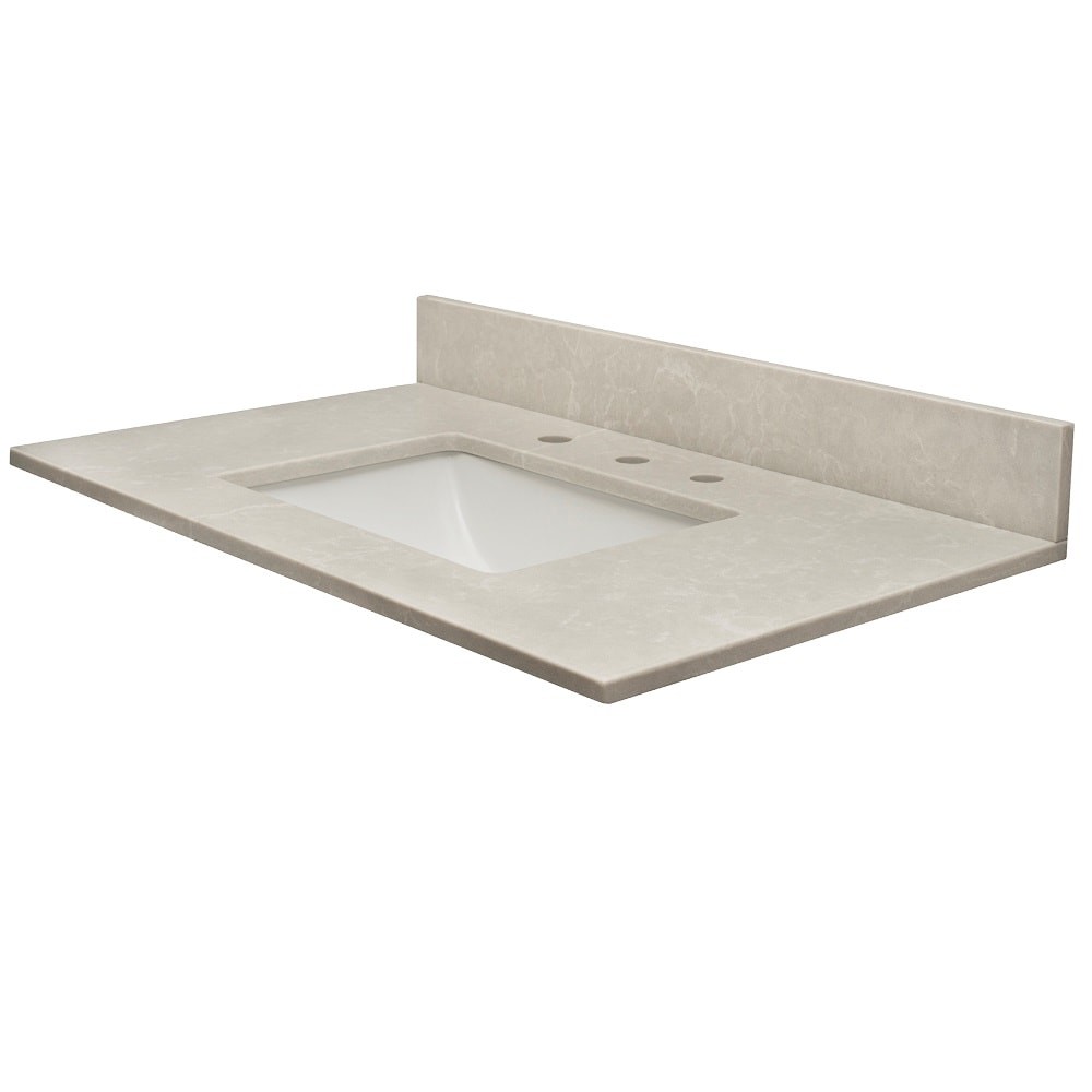 MarCraft Vista 31-Inches x 22-Inches Polished Allura Quartz Undermount ...