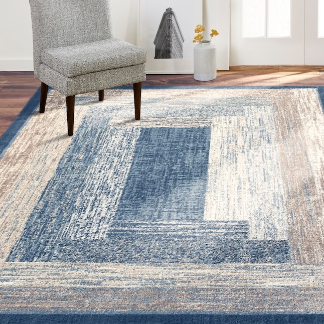 Home Dynamix 5 X 7 Blue Indoor Geometric Area Rug | 2-41019-309 Best ...