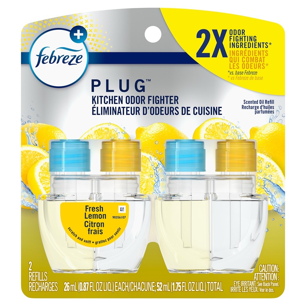Febreze -fl oz Fresh Lemon Refill Air Freshener (2-Pack) | 3077203764 ...