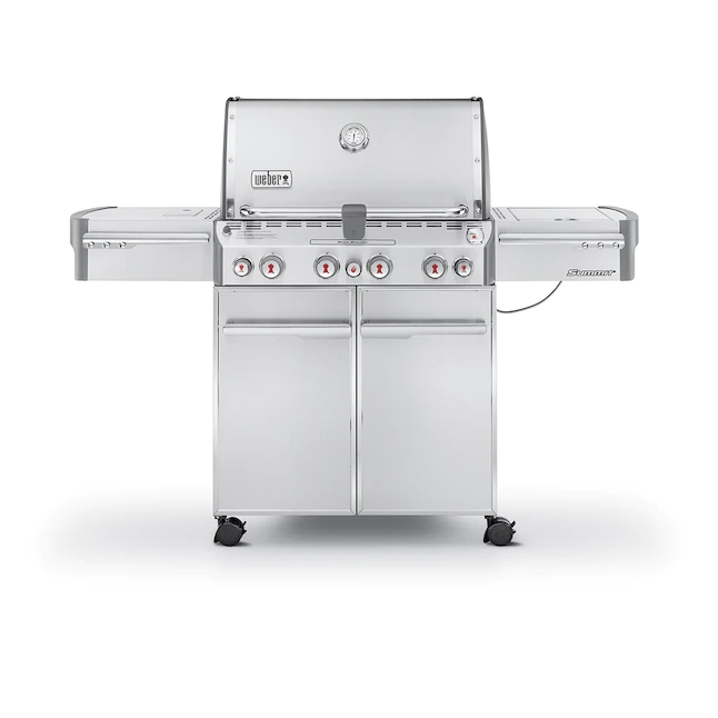 Weber Summit S-470 4-Burner Liquid Propane Infrared Gas Grill with 1 ...