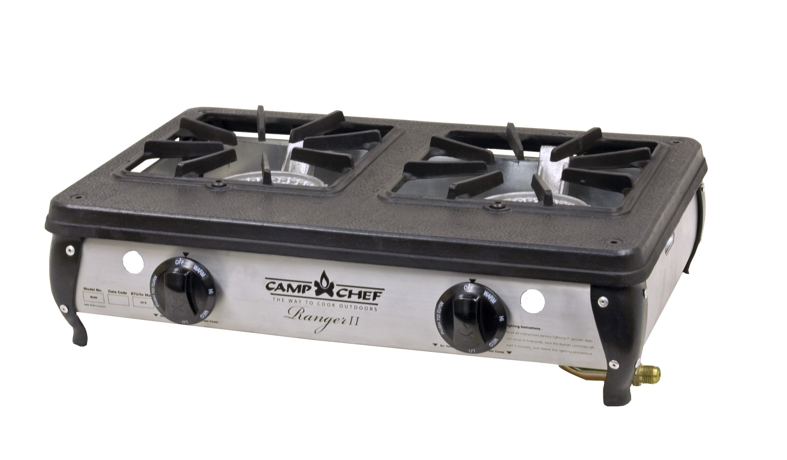 Camp Chef Ranger II 2-Burners Propane Push and Turn Steel Outdoor ...