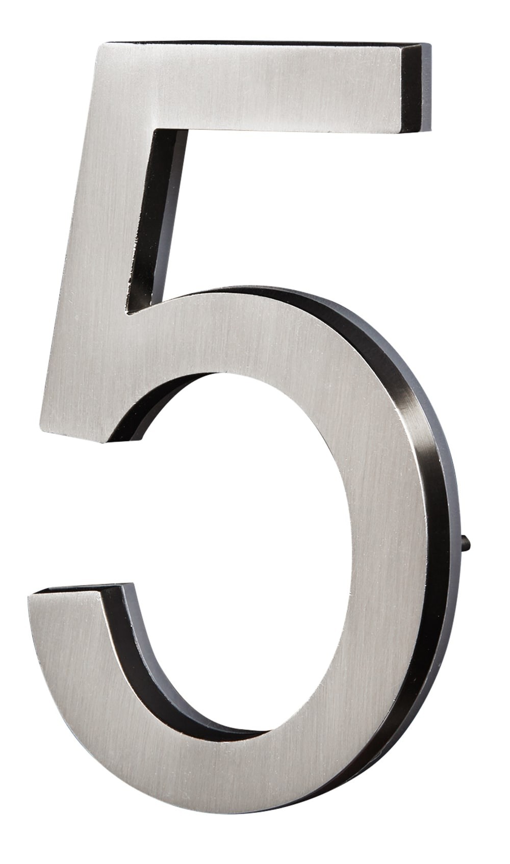 PRO-DF LED Backlit House Number 5-in Satin Nickel Number 5 | AL66005 ...