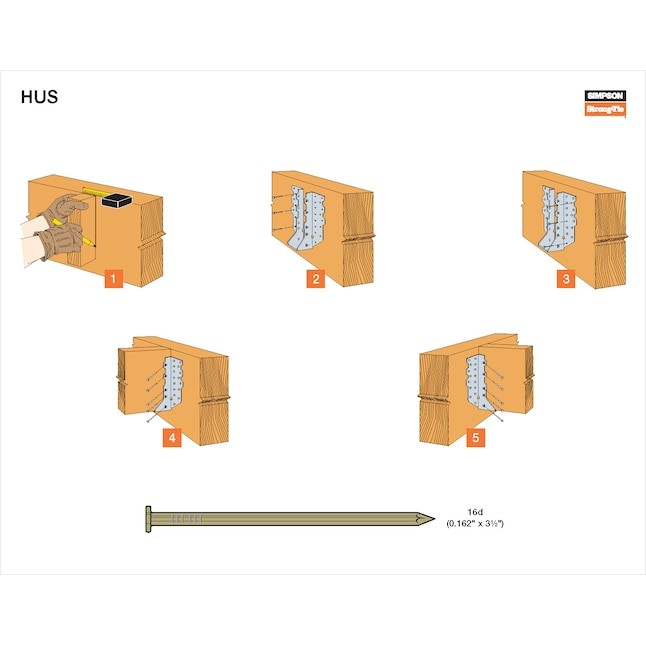 Simpson Strong-Tie Single 2-in x 6-in 16-Gauge G90 Galvanized Face ...