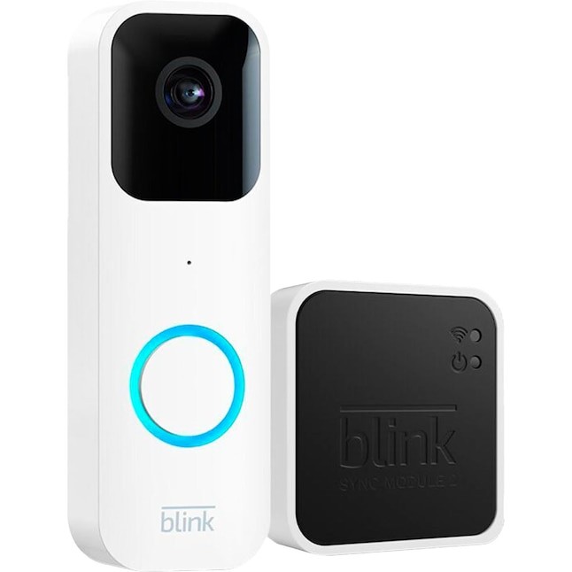 Blink Video Doorbell with Sync Module 2 Wired or Wireless Wi-fi ...