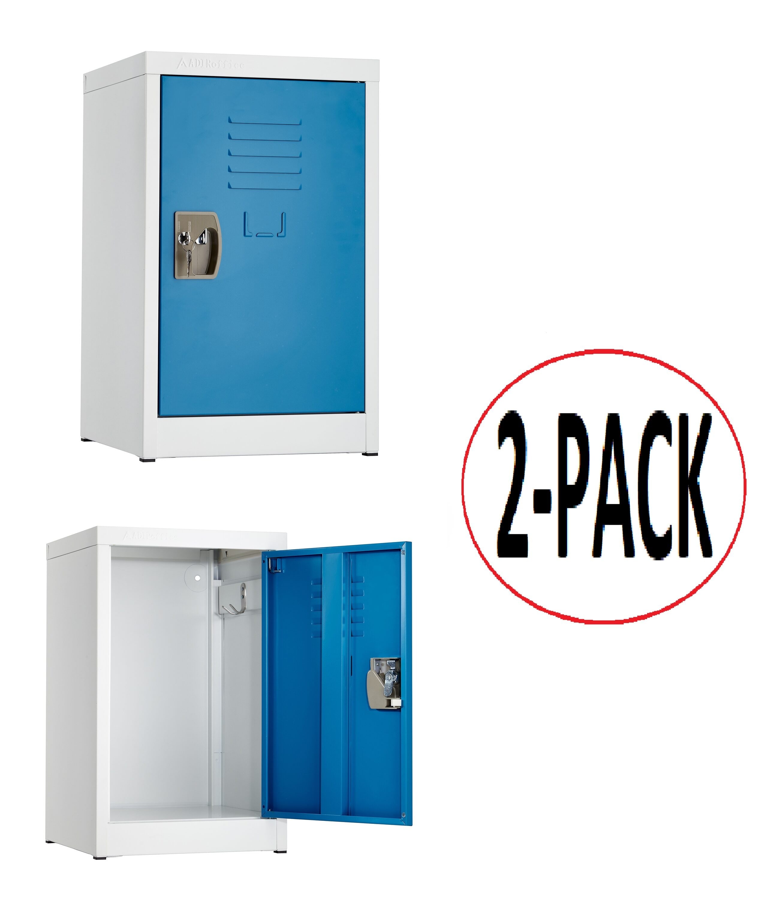AdirOffice 15-in W x 24-in H x 15-in D Steel Full Storage Lockers ...