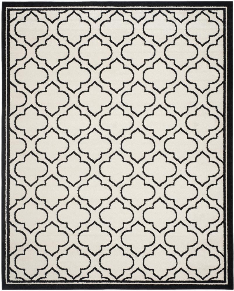 Safavieh Moroccan 8 x 10 Ivory/Anthracite Indoor/Outdoor Trellis Area ...