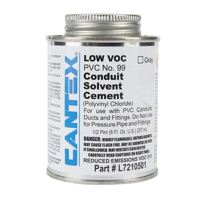 CANTEX 8.0 Fluid Oz. PVC Cement for Electrical Pipe and Fittings, Low ...