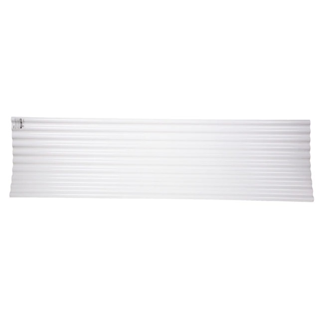 Tuftex SeaCoaster 2.2-ft x 8-ft Corrugated White PVC Plastic Roof Panel ...