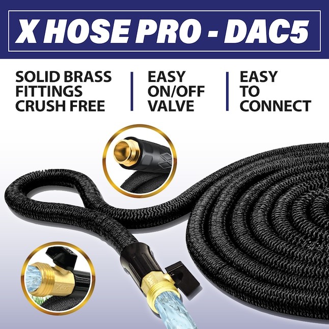 XHOSE Dac-5 Xhose 5/8-in x 75-ft-Duty Kink Free Woven Black Hose | 1257 Die besten Deals und ...