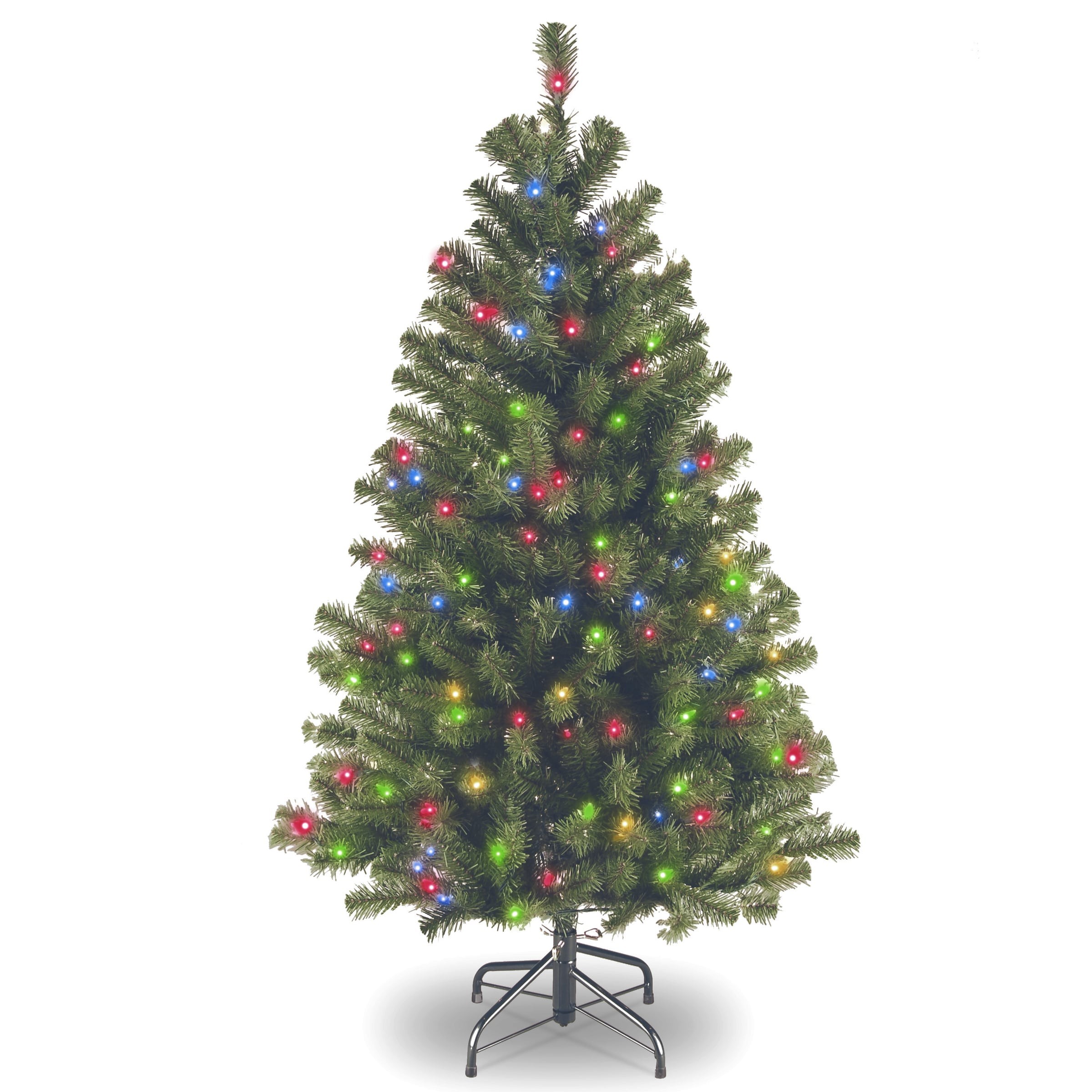 National Tree Company 4.5-Feet North valley spruce Pre-lit Artificial Christmas Tree with ...