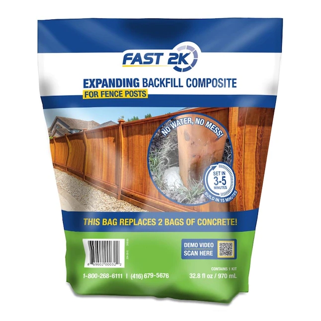 Fast 2K Fence Post Backfill 32.8 Fluid ounce(s) Fast setting Fence post ...
