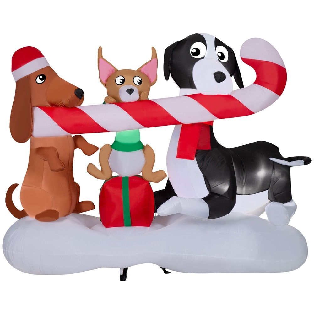 Holiday Living 4.6-ft Lighted Dog Christmas Inflatable | 118008 Best ...