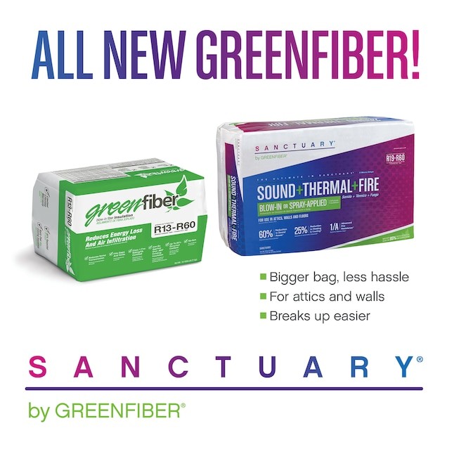 US Greenfiber SANCTUARY by Greenfiber R-60 Cellulose Blown-In ...