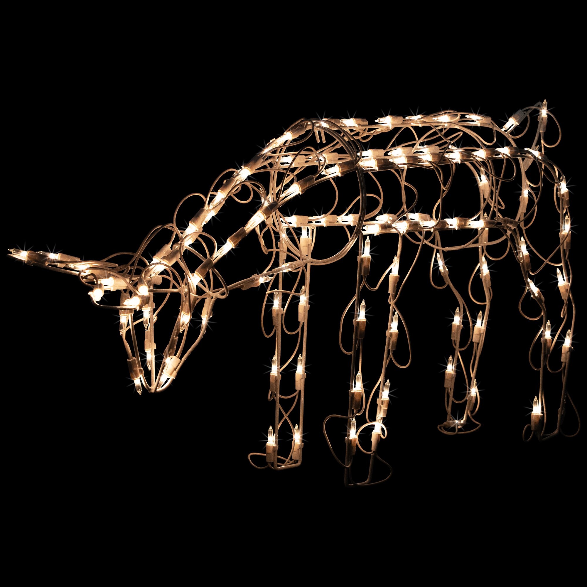 Northlight 14-Inches Freestanding Reindeer Light display with Clear Incandescent Lights in White ...