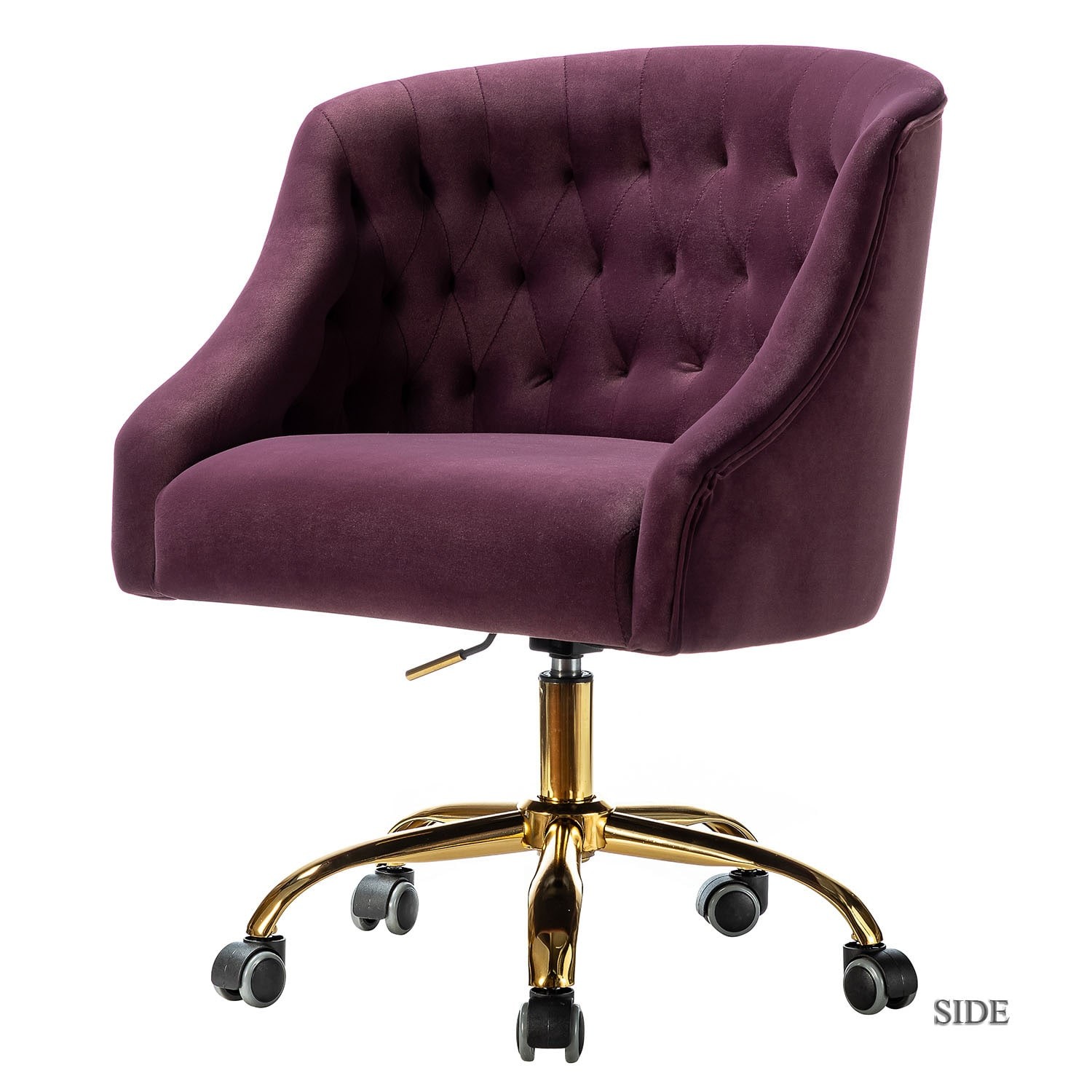 14 Karat Home Eugenia Purple Contemporary Adjustable Height Swivel Wood ...