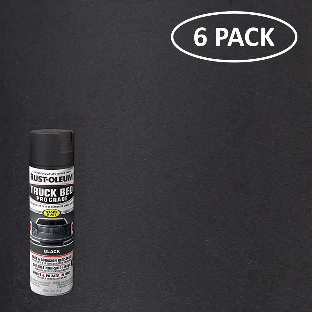 Rust-Oleum Automotive Truck Bed Pro Grade Stops Rust 6-Pack Flat Black ...