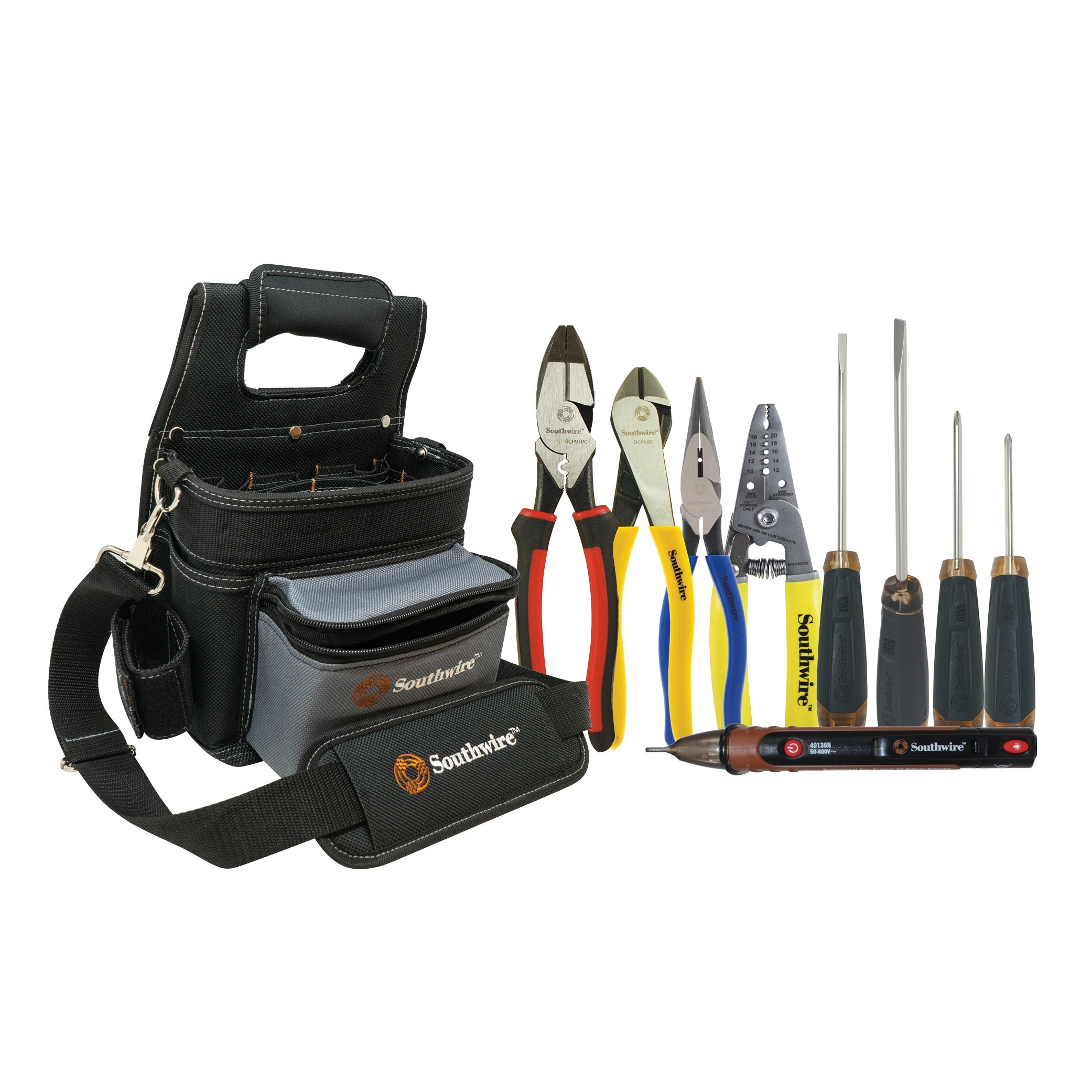 Southwire 10-Piece Household Tool Set with Soft Case Stainless Steel ...
