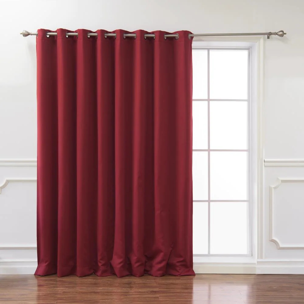 Best Home Fashion 108-in Cardinal Red Blackout Grommet Single Curtain ...