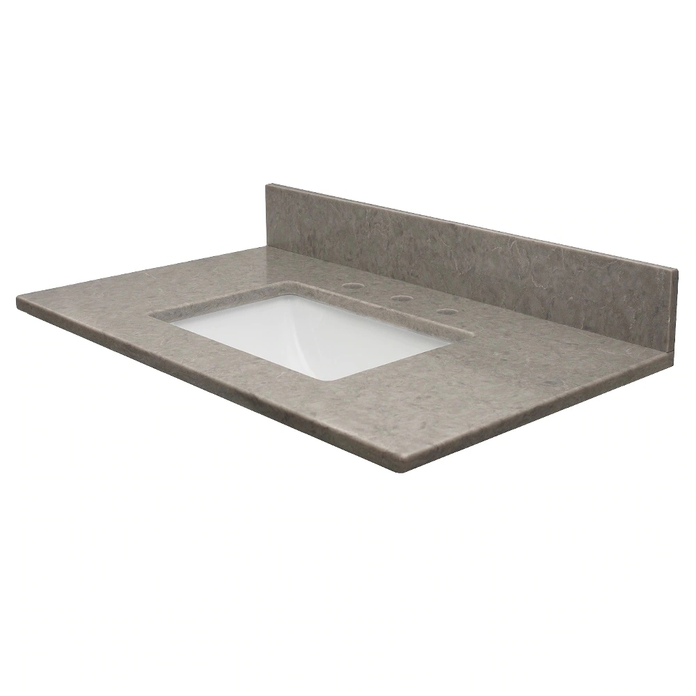 MarCraft Vista 37-in x 22-in Polished Diamante Quartz Undermount Single ...