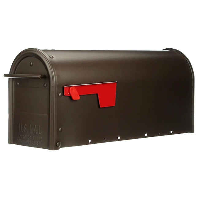Gibraltar Mailboxes Post Mount Bronze Metal Standard Mailbox | FM11BZ01 ...