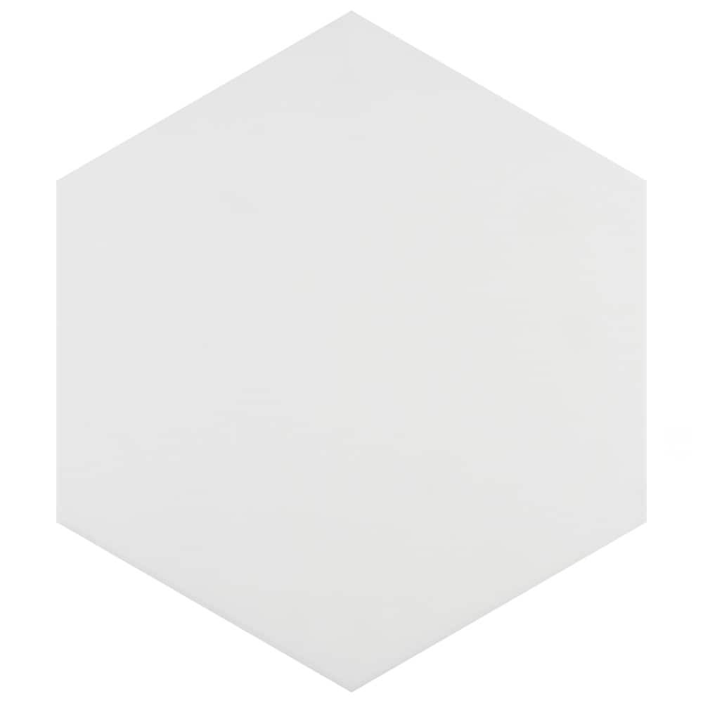 Affinity Tile Apini Hex Matte White 9-in x 11-in Matte Porcelain Floor ...