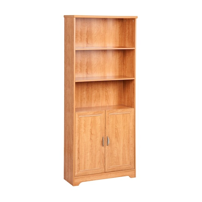 Saint Birch Naughton Honey Maple Particleboard 5-Shelf Bookcase with ...