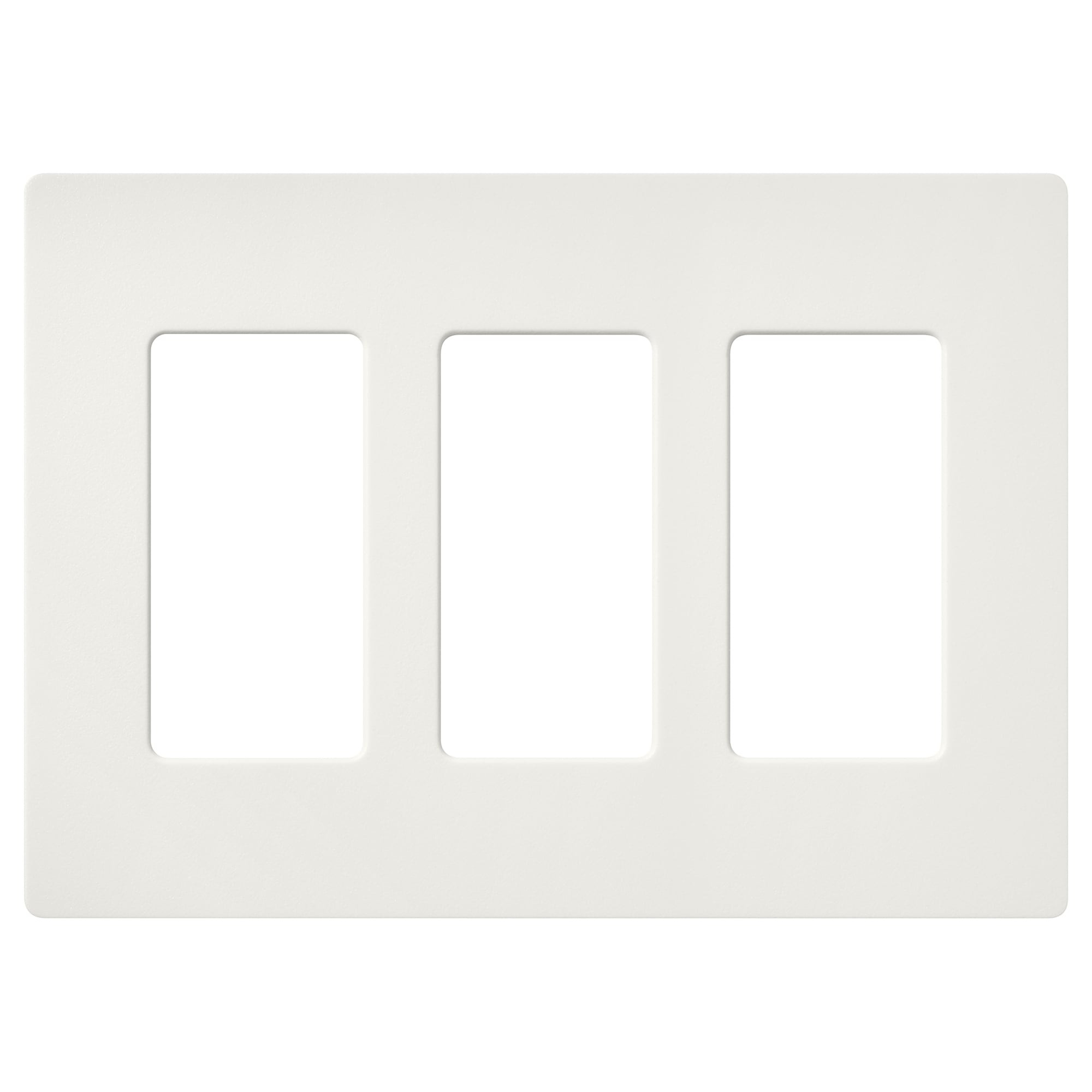 Lutron Claro 3-Gang Standard Size Architectural White Plastic Indoor ...