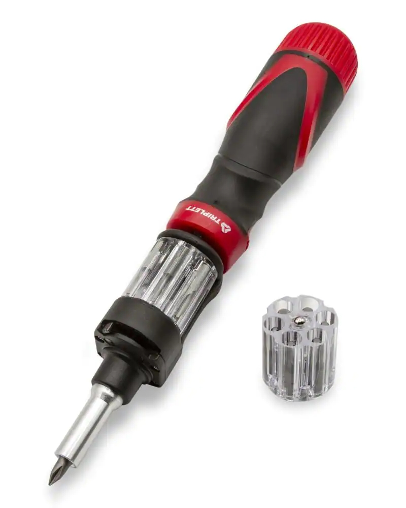 TRIPLETT 19-Piece Plastic Handle Ratcheting Multi-bit Assorted Drive ...