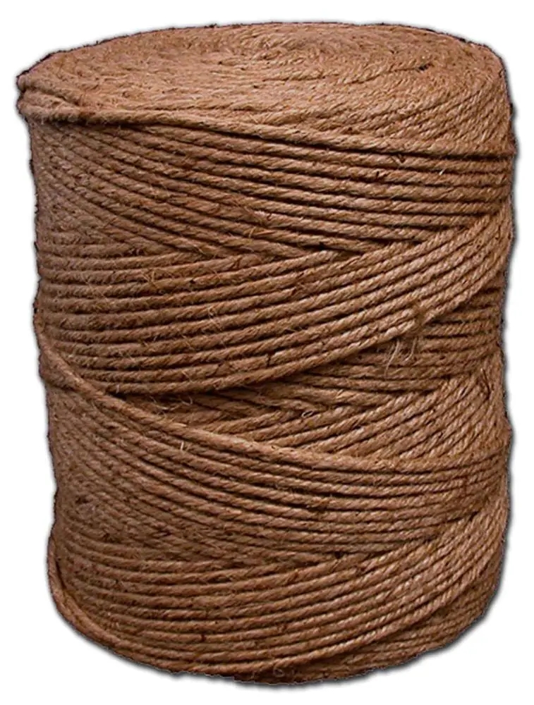 T.W. Evans Cordage Natural Jute Twine, Brown, 3000 Feet - Soft and ...
