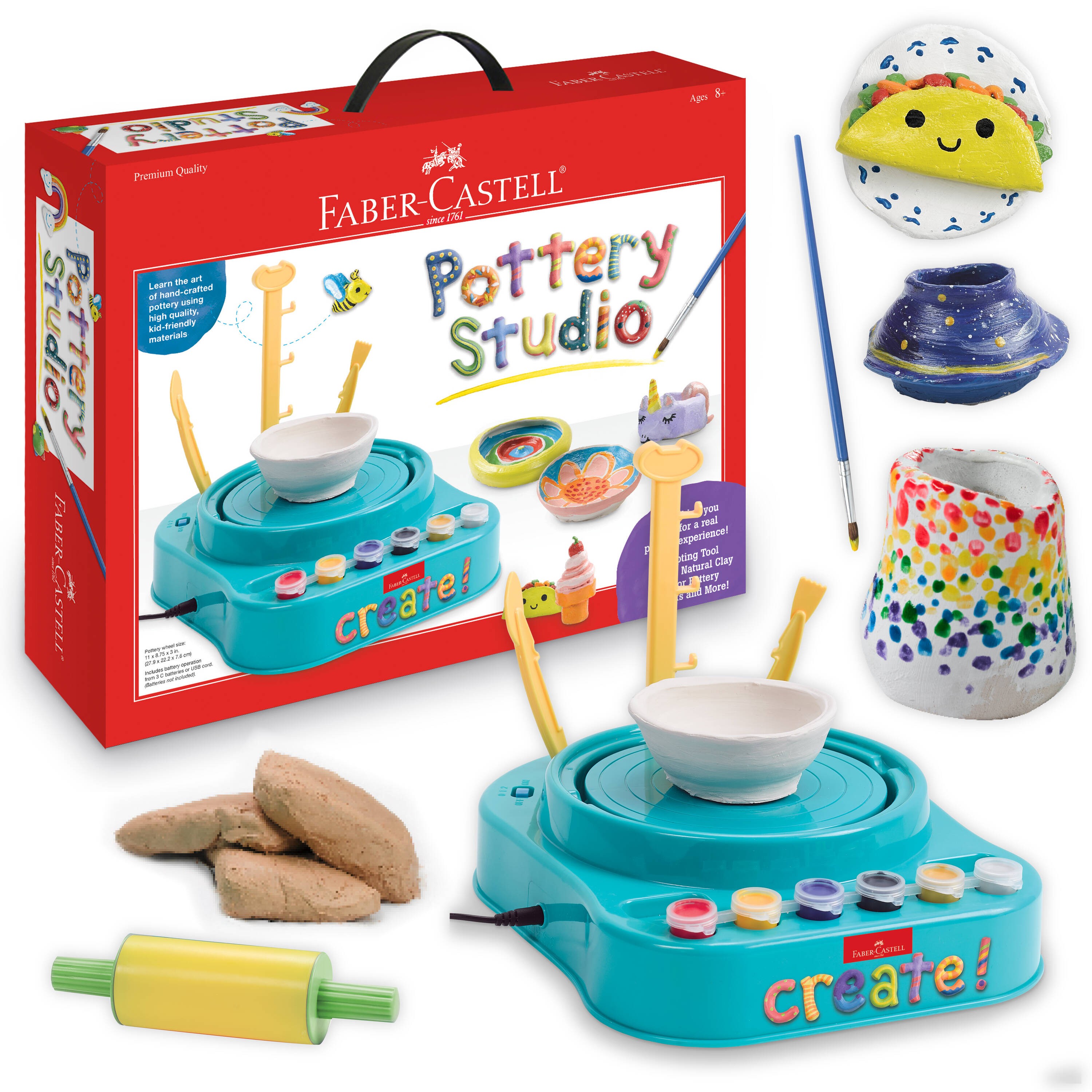 Faber-Castell Do Art Pottery Studio - Complete Clay Sculpting Kit with ...