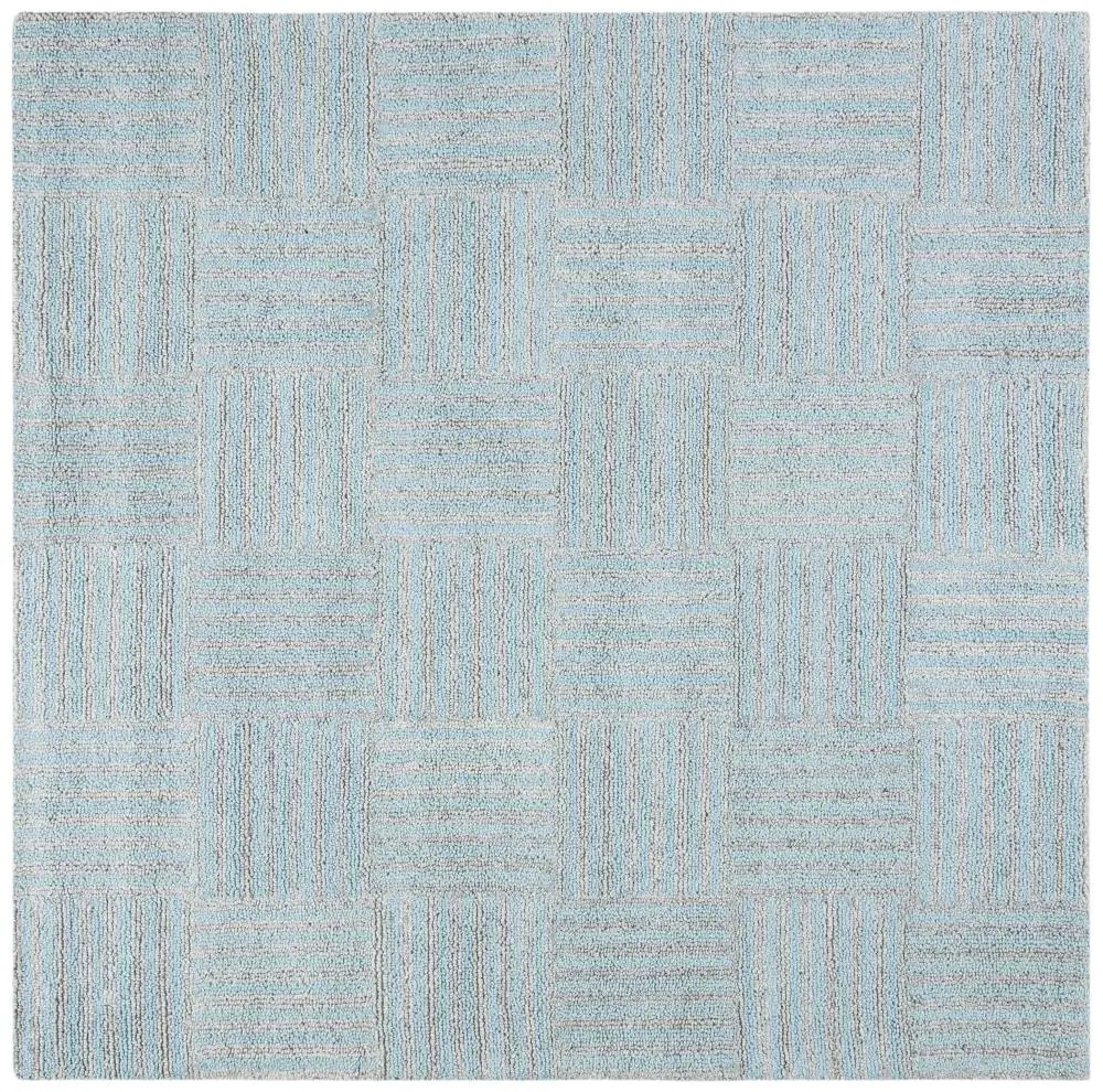 Safavieh Abstract Cross 6 x 6 (ft) Tufted Synthetic Blue/Gray Square ...