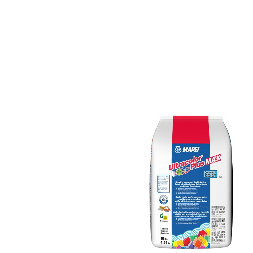 MAPEI UltraColor Plus Max Pure White #5117 All-in-one Grout (10-lb ...