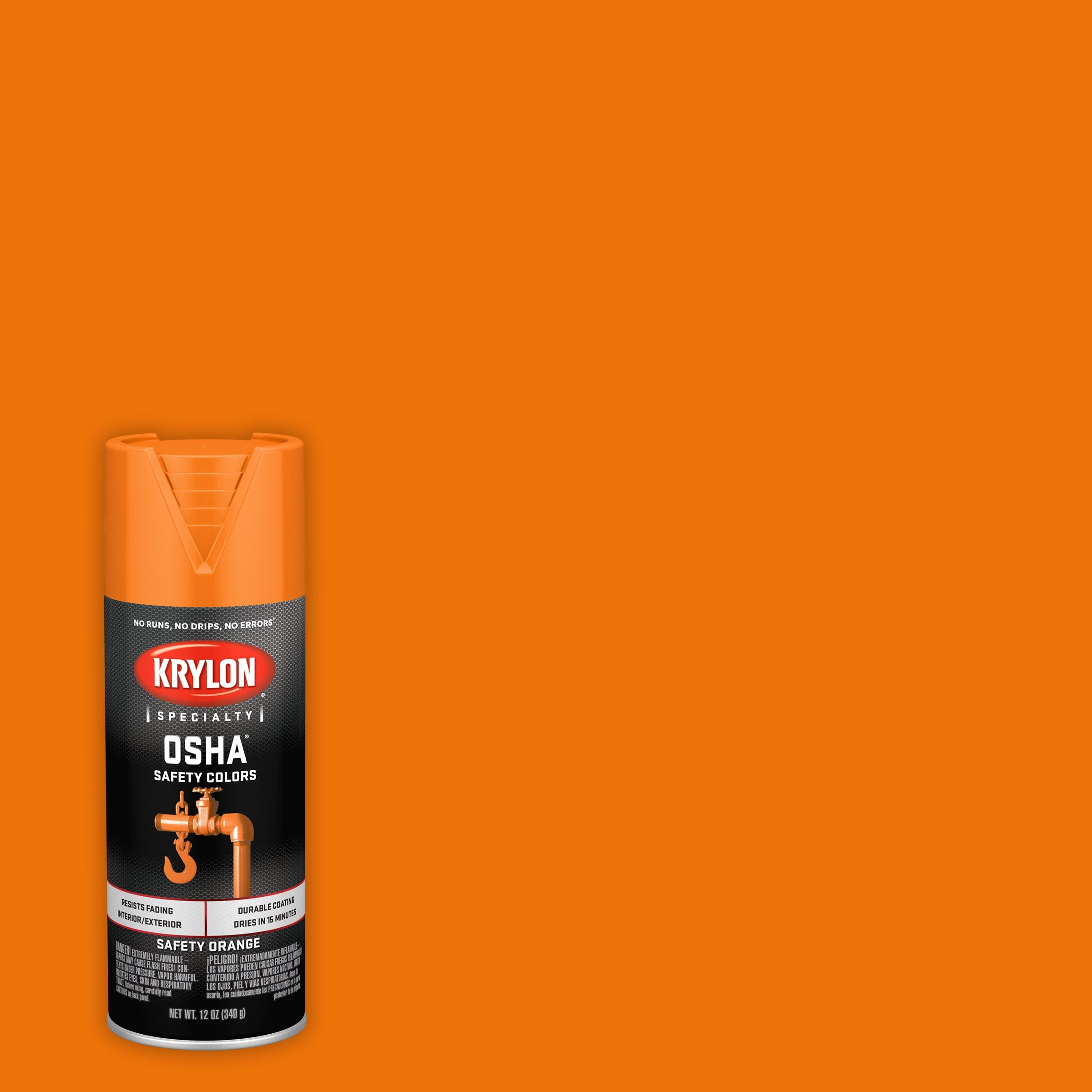 Krylon OSHA Safety Colors Gloss Safety Orange Spray paint ( NET WT. 12 ...