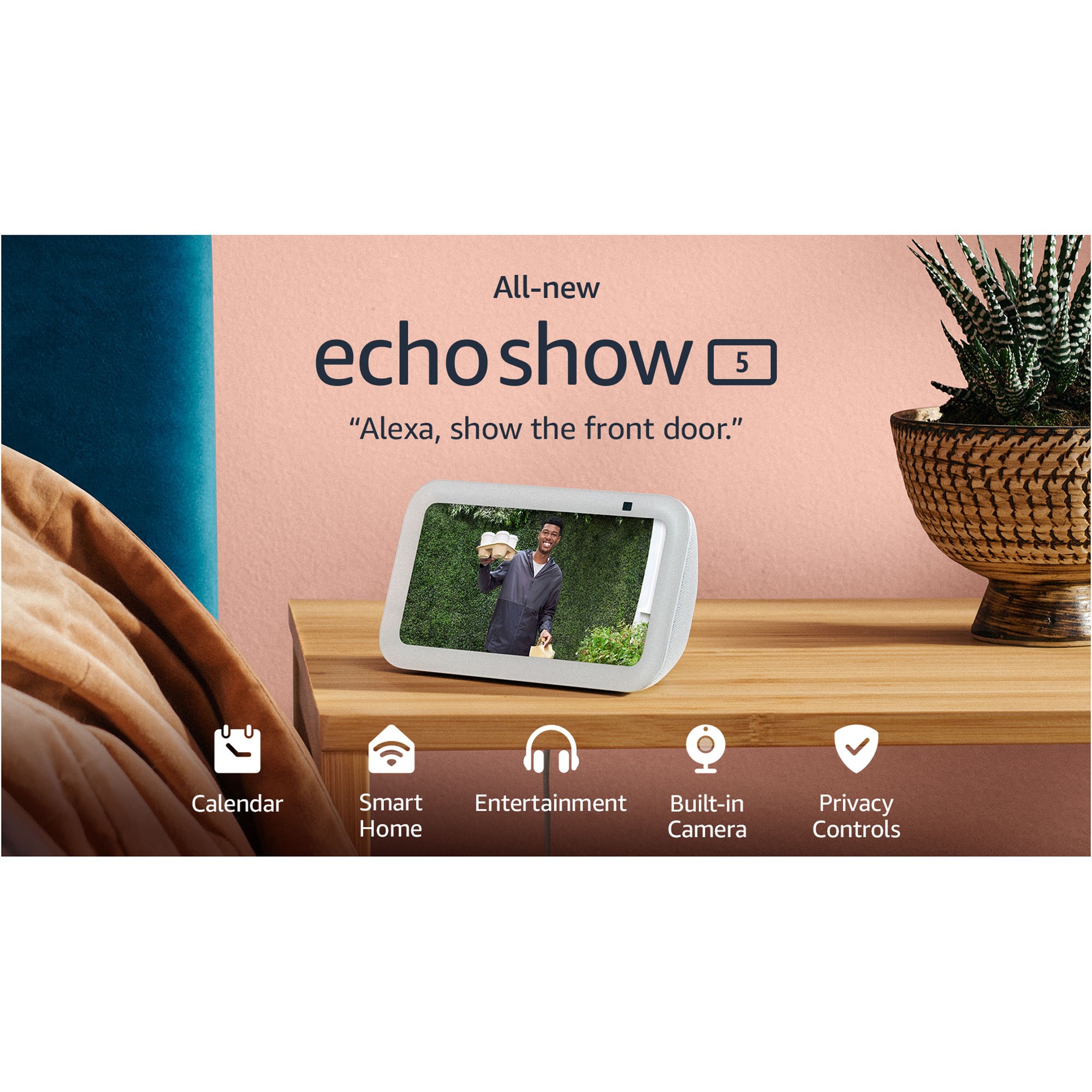 Amazon Echo Show 5 3rd Gen, 2023 release Smart display with deeper bass ...