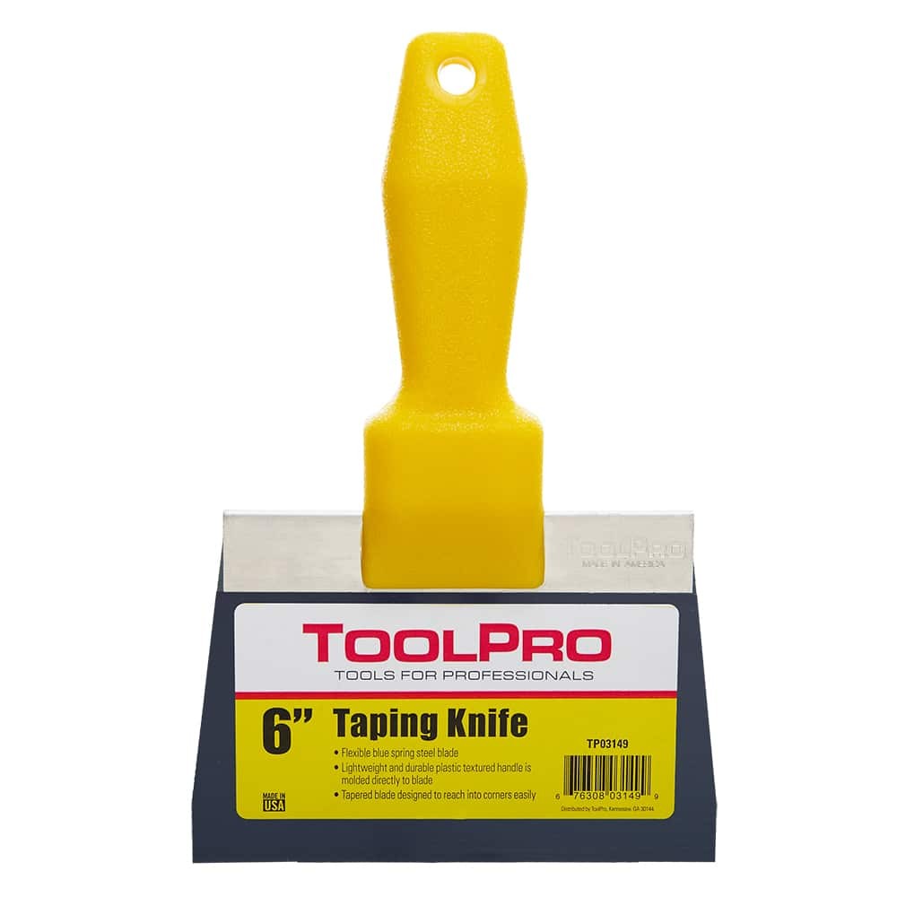 ToolPro 6 in. Blue Steel Taping Knife 0.05-in x 6-in Steel Taping Knife | TP03149 Best Deals and ...