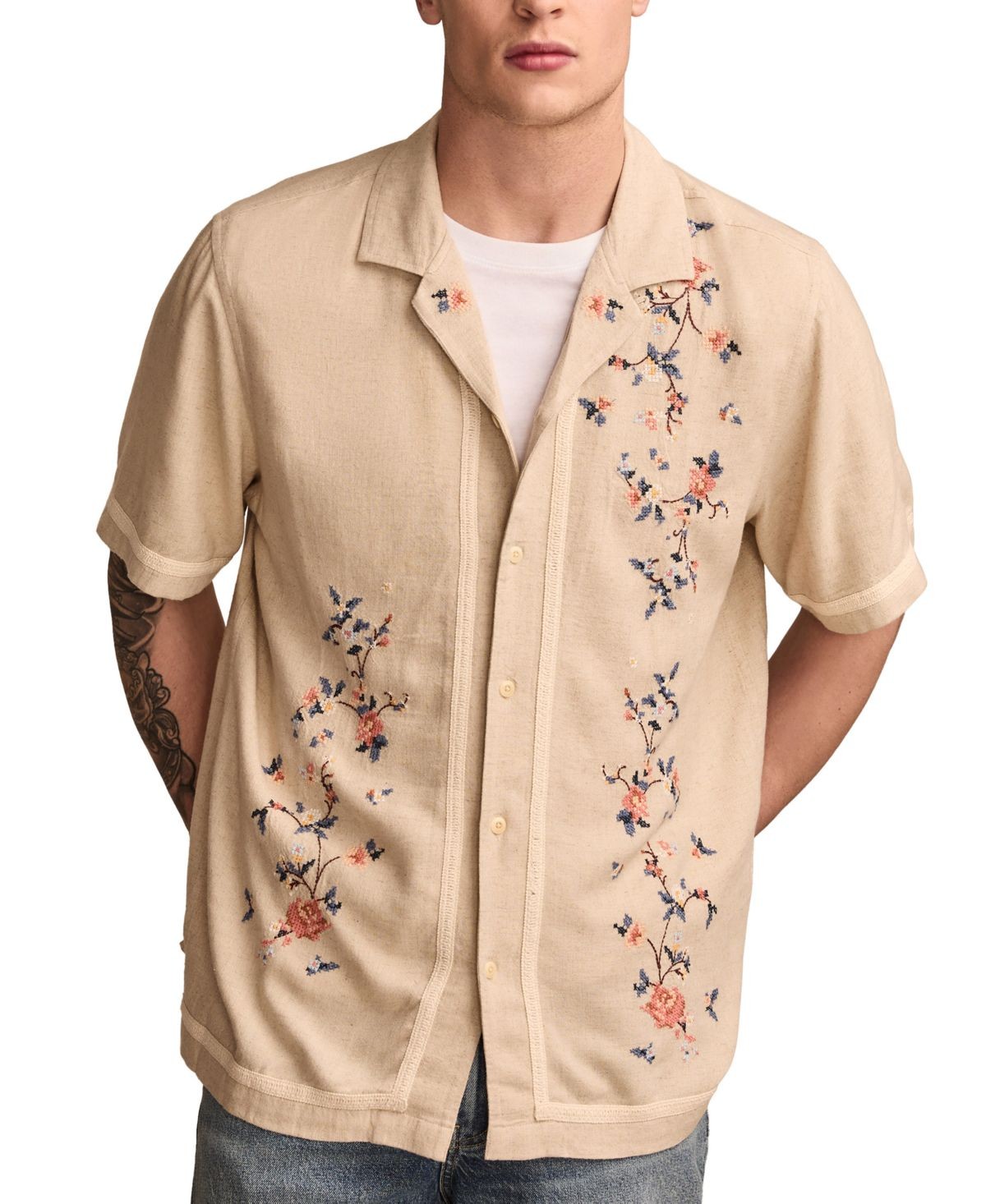 Men's Camp-Collar Floral Shirt Deals and Price History at JoinHoney.com ...