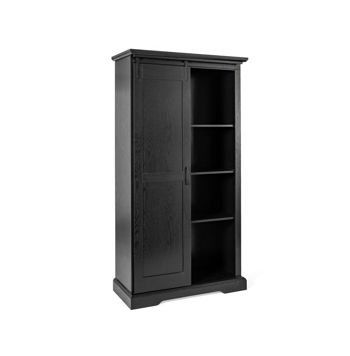 Finnoula Farmhouse Storage Cabinet, Semi-Open Storage With Sliding Barn ...