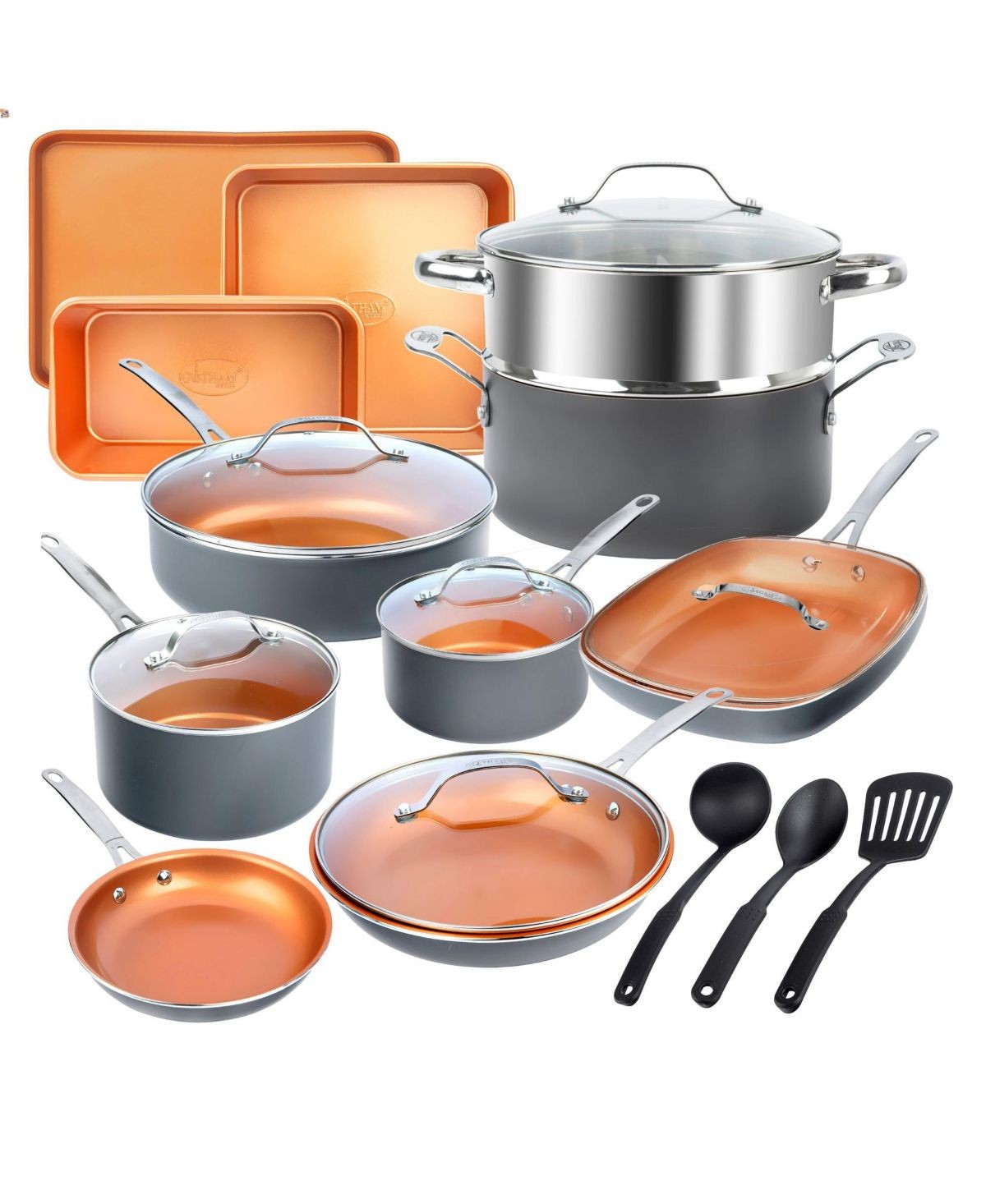 20-Piece Ultra-Durable Non-Stick Express Cookware and Bakeware Set ...